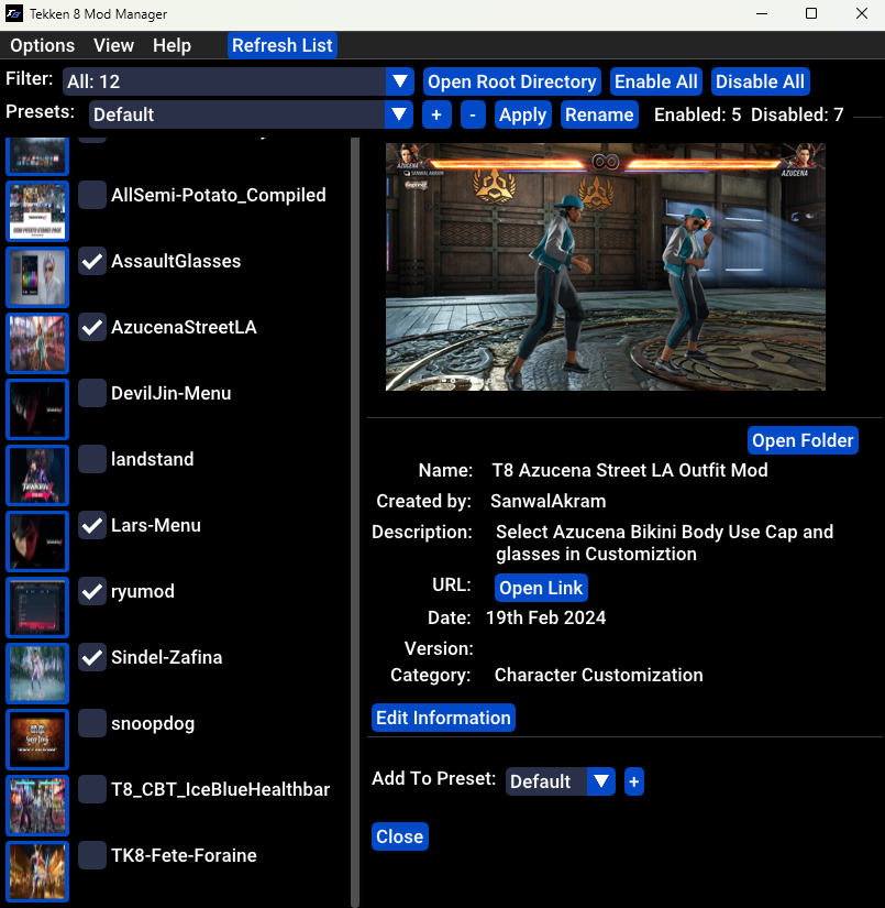 TekkenMods - Tekken 8 Mod Manager