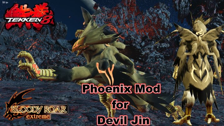 TekkenMods - Tekken 8 - Phoenix Blood Roar Extreme Mod for Devil Jin
